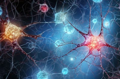 Neuroscientific Illustration Of Neural Network Activity In The Human