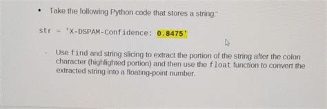 Solved Take The Following Python Code That Stores A String