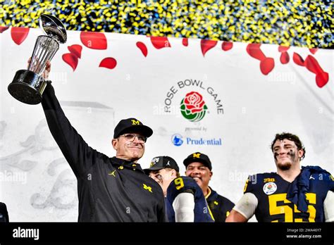 Pasadena CA 1st Jan 2024 Michigan Wolverines Head Coach Jim