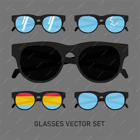 Premium Vector Glasses Vector Set Collection