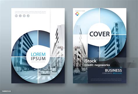 Desain Selebaran Brosur Laporan Tahunan Presentasi Leaflet Template