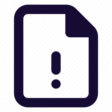 File Exclamation Warning Icon Download On Iconfinder
