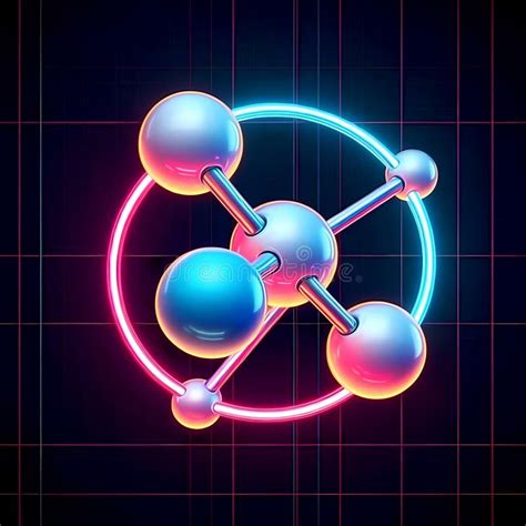 Chemical Bonds Between Atoms Forming A Molecule Stock Illustration