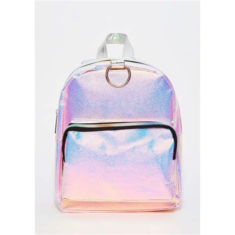 Iridescent Metallic Backpack 90 Pen Liked On Polyvore Featuring Bags