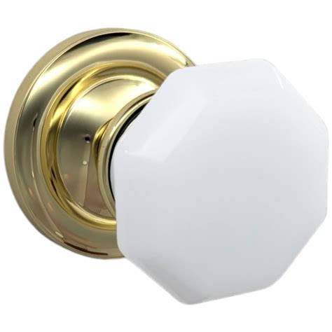 Magnifique Classic Door Set With White Milk Glass Octagon Knobs