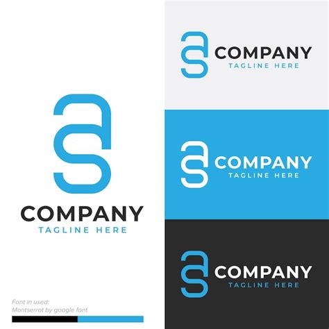 Premium Vector Simple Initials A S Or S A Symbol Icon Flat Logo Vector Design