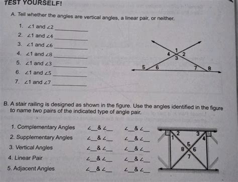TEST YOURSELF A Tell Whether The Angles Are StudyX