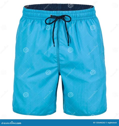 Turquoise And Navy Blue Men Shorts For Swimming Stock Image Image Of