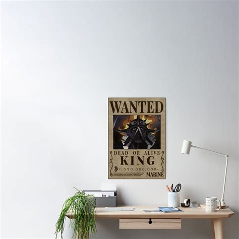 King The Conflagration Wanted Poster One Piece Bounty Poster For