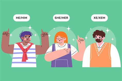 Premium Vector Flat Design Gender Pronouns Illustration