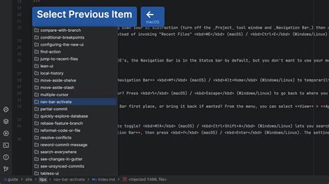 Activate The Navigation Bar Jetbrains Guide