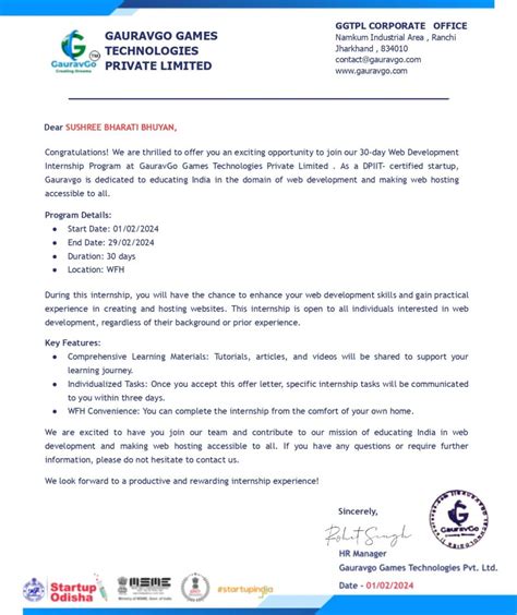 Sushree Bharati Bhuyan On Linkedin Gouravgotecnologies Internship