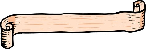 Hand Drawn Curled Paper Banner Color Vector Illustration Vector Art At Vecteezy