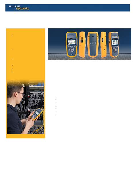 Инструкция Оборудование Fluke Networks Linkrunner At Network Auto Tester