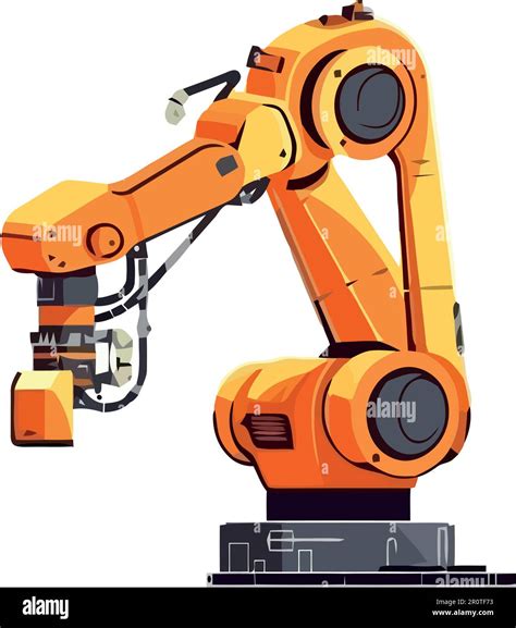 robotic arm on heavy machinery stock vector image and art alamy