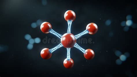 Network Structure Molecular Model Atom Bonds Science Concept Stock