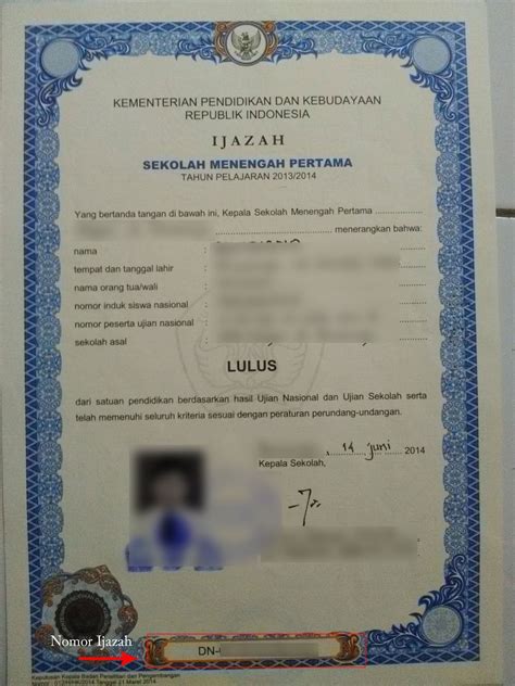 Letak Nomor Ijazah Sd Smp Smksmasederajat Serta Arti Kode Ijazah