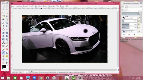 Gimp Tutorial Hintergrundfarbe ändern Mit Der Spühpistole Youtube