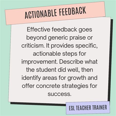 Esl Teacher Trainer On Linkedin Feedback Esl Efl Tesol Celta