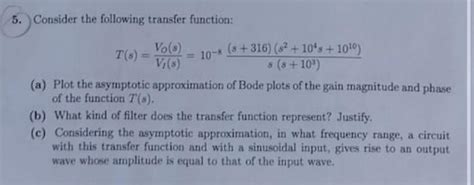 Solved Solve All Parts By Hand Not On Matlab Draw Bode Plot