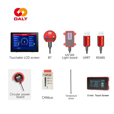 Daly Oficjalne Akcesoria BMS Dotykowy Wy Wietlacz LCD Modu Bluetooth