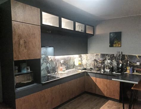 Кухня угловая Оливия 3 0 х 1 8 м белый шарли мокко арт 08 214181 купить в Санкт Петербурге по