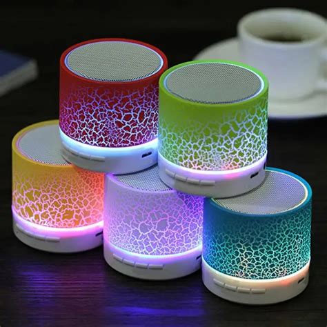 A9 Bt Speaker Mini Wireless Loudspeaker Crack Led Tf Usb Subwoofer
