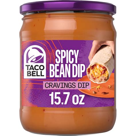 Taco Bell Spicy Bean Dip Cravings Dip 157 Oz Jar
