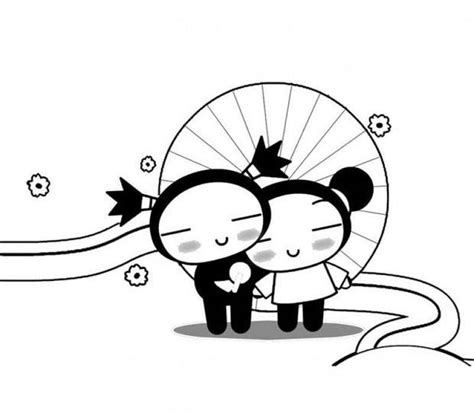 Desenho De Pucca E Garu Sombrinha Japonesa Para Colorir Tudodesenhos