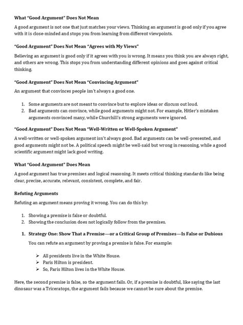 Critical Thinking Good Argument Pdf Argument Deductive Reasoning