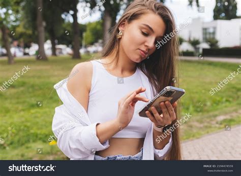 Attractive Brunette Long Hair Woman Wear Stock Photo 2194474559 Shutterstock