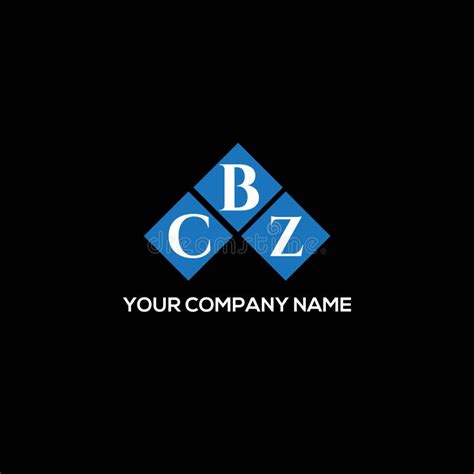 Design Do Logotipo Da Letra Cbz Em Fundo Preto Conceito De Logotipo
