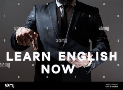Sign Displaying Learn English Now Conceptual Photo Gain Or Acquire