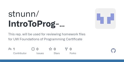 GitHub Stnunn IntroToProg Python This Rep Will Be Used For Reviewing Homework Files For UW