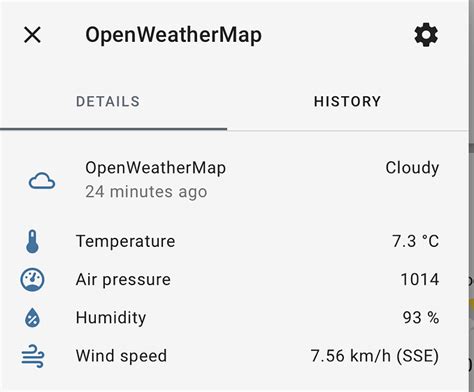 Add Visibility To The OpenWeatherMap Weather Entity Attributes Feature Requests Home