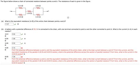 Solved The Figure Below Shows A Chain Of Connected Resistors