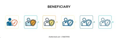 Beneficiary Vector Icon 6 Different Modern Stock Vector Royalty Free