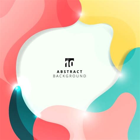 Colorful Abstract Shapes Poster Design Royalty Free Vector