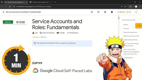 Service Accounts And Roles Fundamentals Qwiklabs Gsp199 Youtube