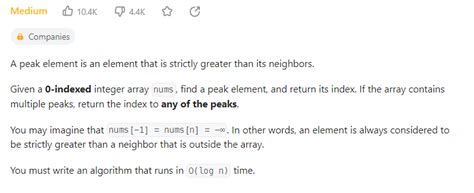 Leetcode 162 Find Peak Element