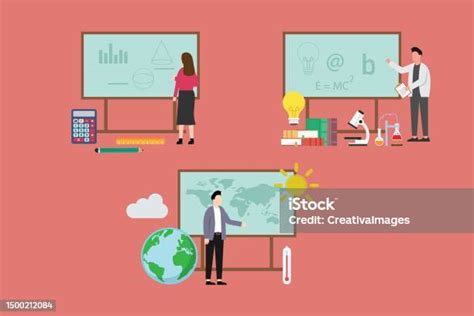 교실에 있는 다른 학교 교사 강당에 대한 스톡 벡터 아트 및 기타 이미지 강당 공예 과학 Istock