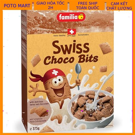 Ngũ Cốc Nhân Sô Cô La Cho Bé Swiss Choco Bits Nhập Khẩu Thụy Sĩ 375gr