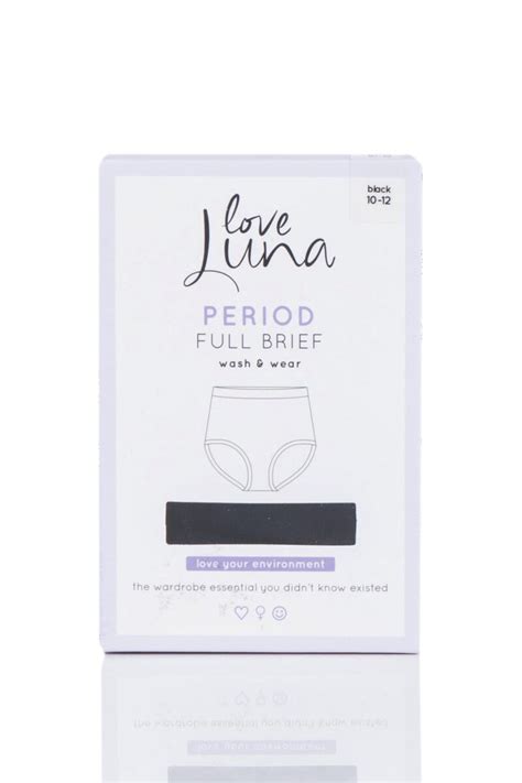 Ladies 1 Pack Love Luna Period Full Briefs From Sockshop