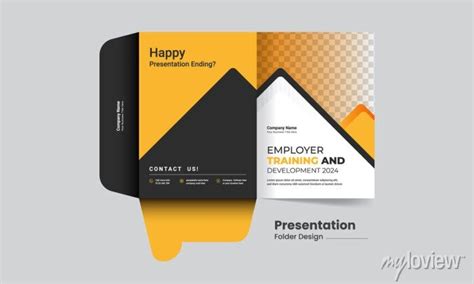 Business Presentation Folder Design The Layout Is For Posting Wall Stickers Symbol Signs