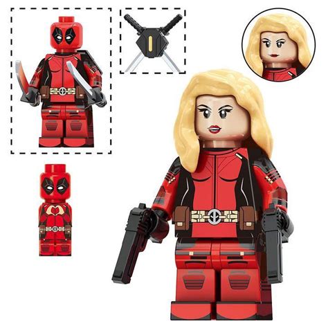 Lady Deadpool Custom Marvel Superhero Minifigure Minifigure Bricks