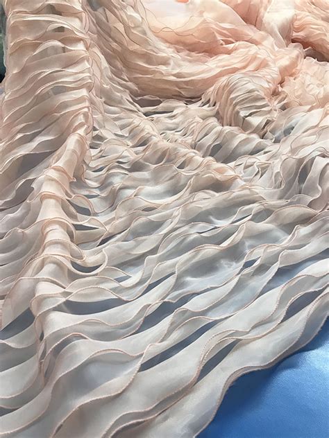 Ruffle Organza Fabrics For Ruffled Dress Topone Fabrics
