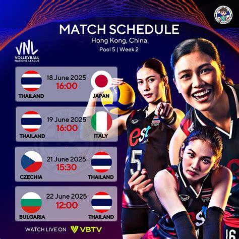 ติ่งวอลเลย์บอลไทย โปรแกรมเชียร์สาวไทย สนาม2 หนักหน่วง ️🇹🇭 โปรแกรมการแข่งขันวอลเลย์บอลเนชั่น