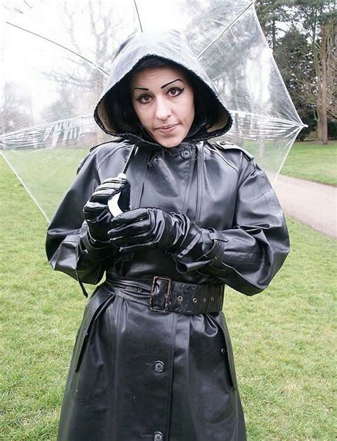 Black Raincoat Pvc Raincoat Heavy Rubber Black Rubber Mackintosh