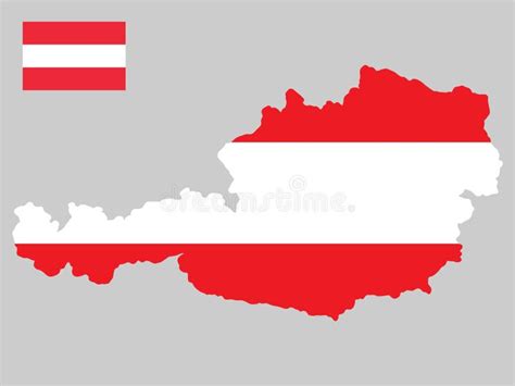 Dibujo De Austria Map and Flag Vector Ilustración del Vector Ilustración de celebre cultura