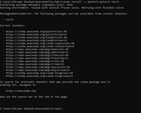 Python How To Install Torch With Conda On Window Stack Overflow